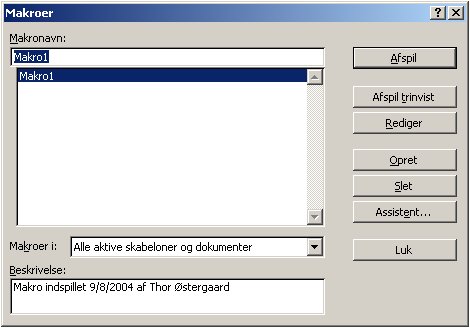 Word VBA kursus - Introduktion til VBA - Makro vs. VBA